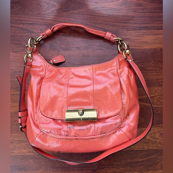 Coach | Bags | Coach Coral Patent Leather Shoulder Bag | Poshmark
